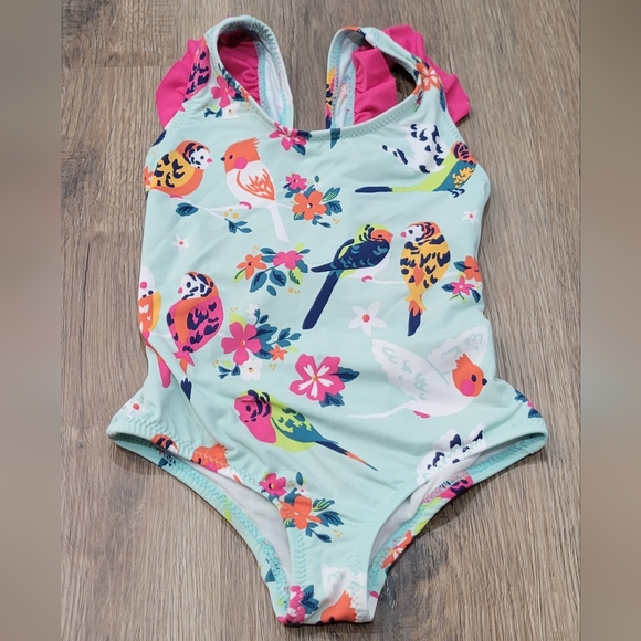 Hatley | Swim | Hatley Onepiece Birds Of Paradise Ruffle Swimsuit 2t ...